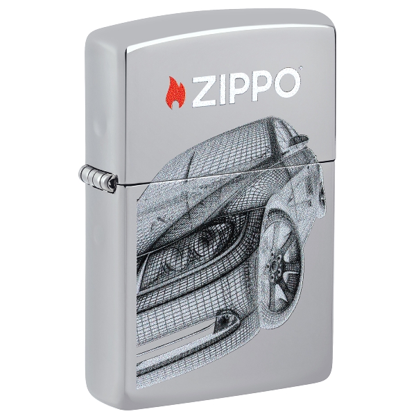 ZIPPO chrom poliert Modern Car Design 60007563 | 47097