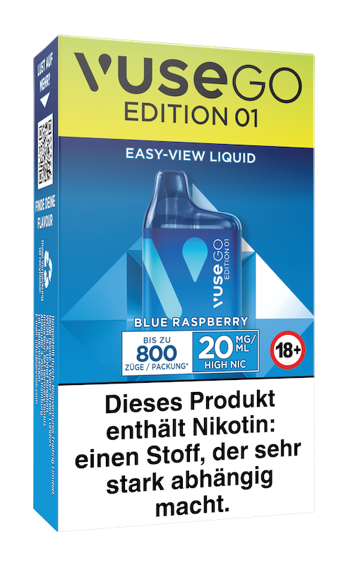 Einweg eZigarette Vuse Go 800 – Box Blue Raspberry 20 mg Online Kaufen ...